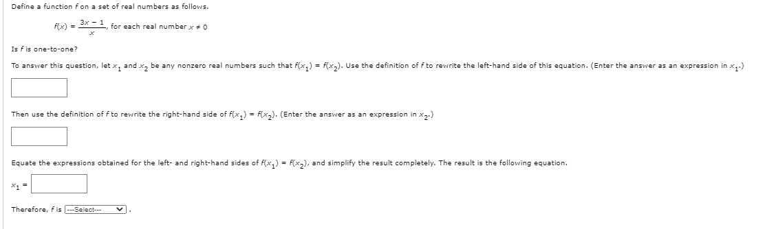 Solved Define a function fon a set of real numbers as | Chegg.com