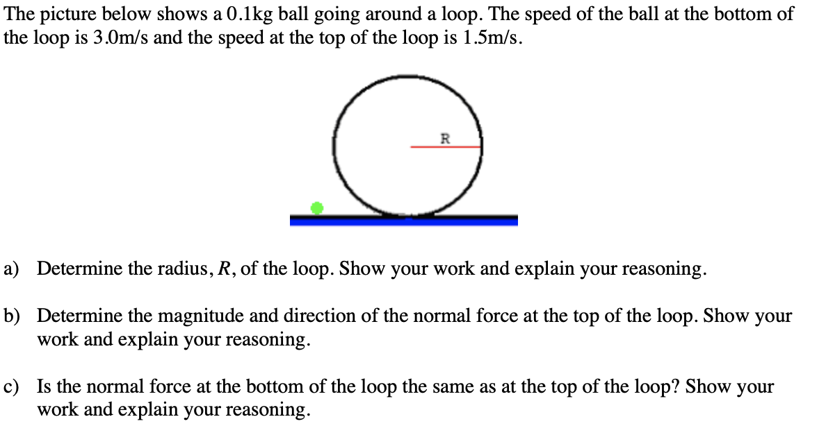 Solved The picture below shows a 0.1kg ball going around a | Chegg.com