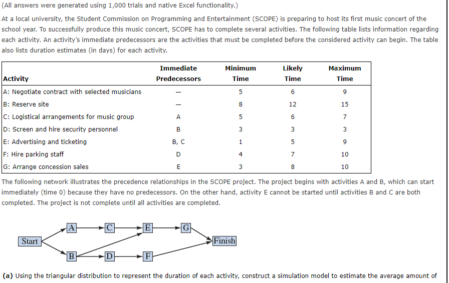 (All answers were generated using 1,000 trials and | Chegg.com