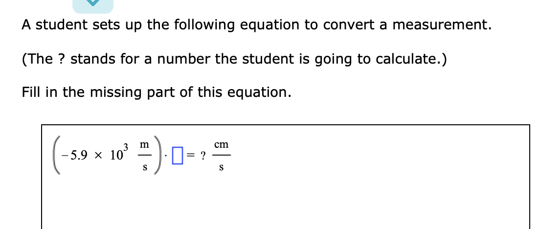 Solved A student sets up the following equation to convert a | Chegg.com