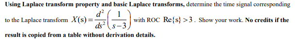 Solved Using Laplace transform property and basic Laplace | Chegg.com