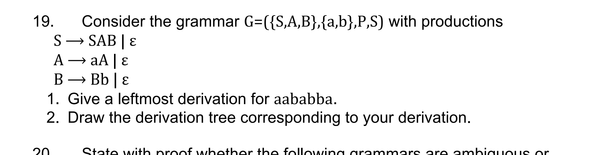 Solved REGEX - GRAMMARS: Notes on answering this question: | Chegg.com