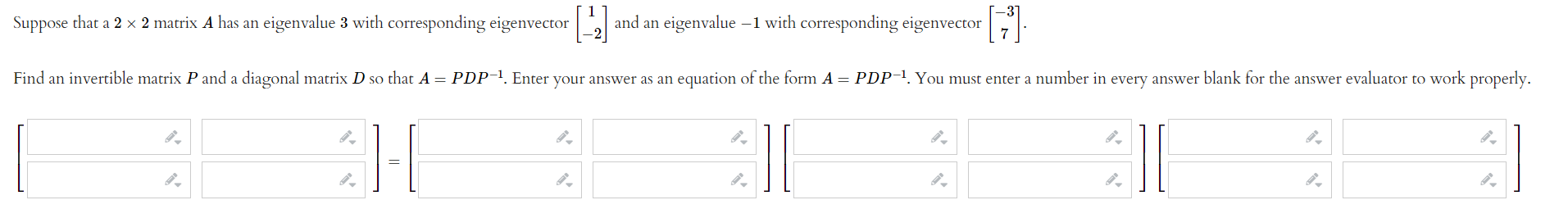 Solved Suppose That A 2×2 Matrix A Has An Eigenvalue 3 With 2700