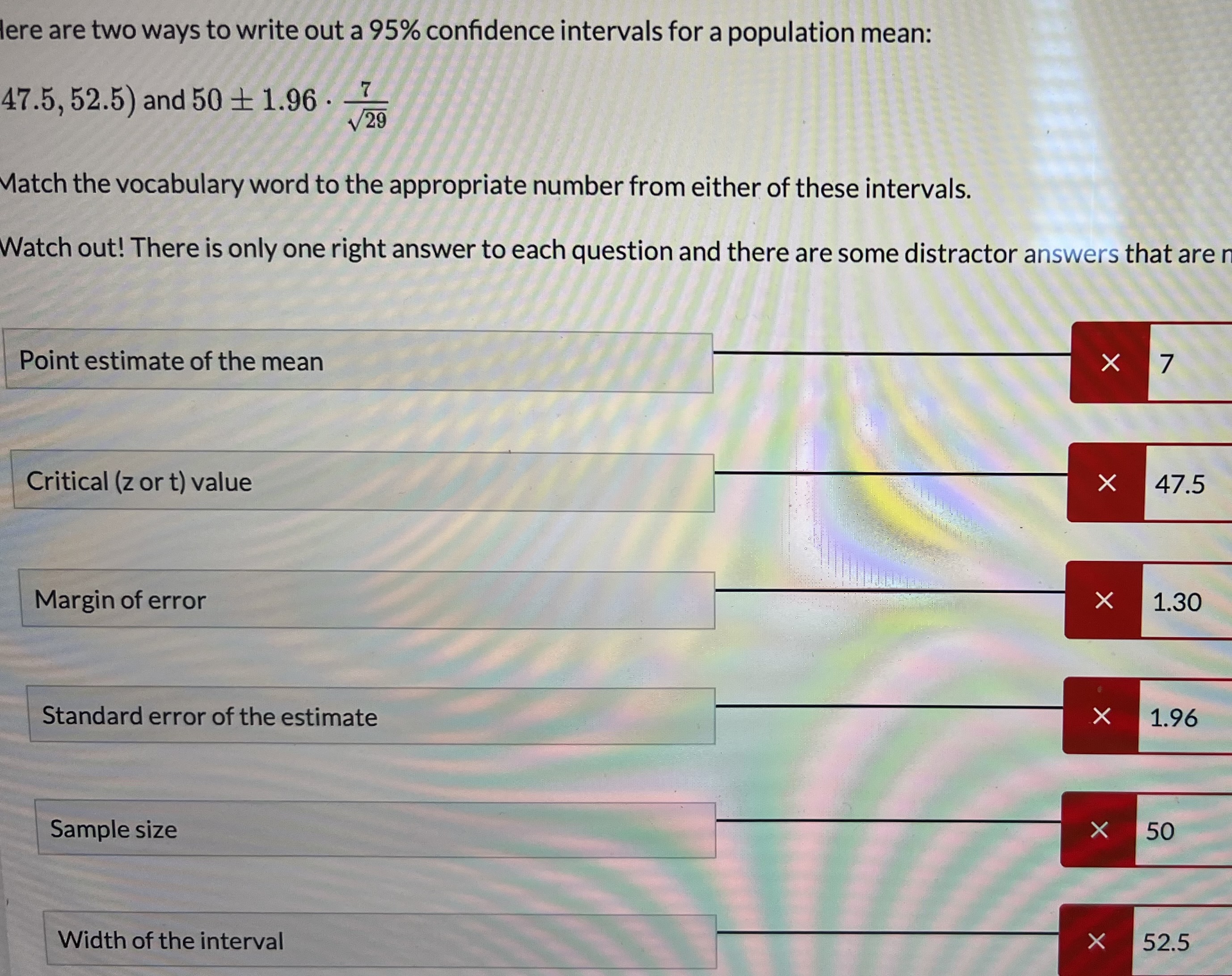 Solved lere are two ways to write out a 95% confidence | Chegg.com