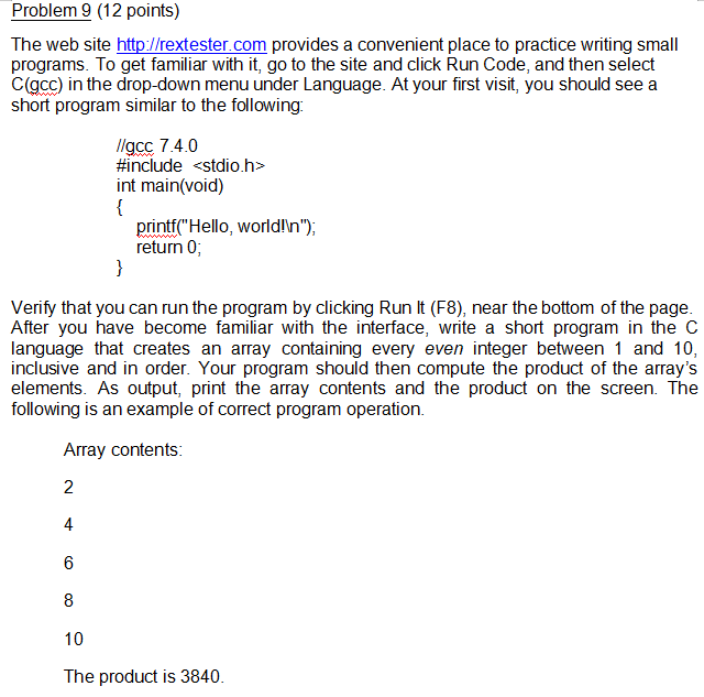 Solved C(gcc) in the drop-down menu under Language. At your | Chegg.com