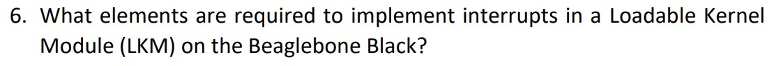 Solved 5. You've compiled a Linux kernel driver for kernel | Chegg.com