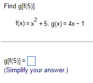 Solved Let f(x)=3x2−3x and g(x)=6x+4. Find f[g(k)]. f[g(k)]= | Chegg.com