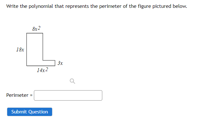 Solved Write the polynomial that represents the perimeter of | Chegg.com
