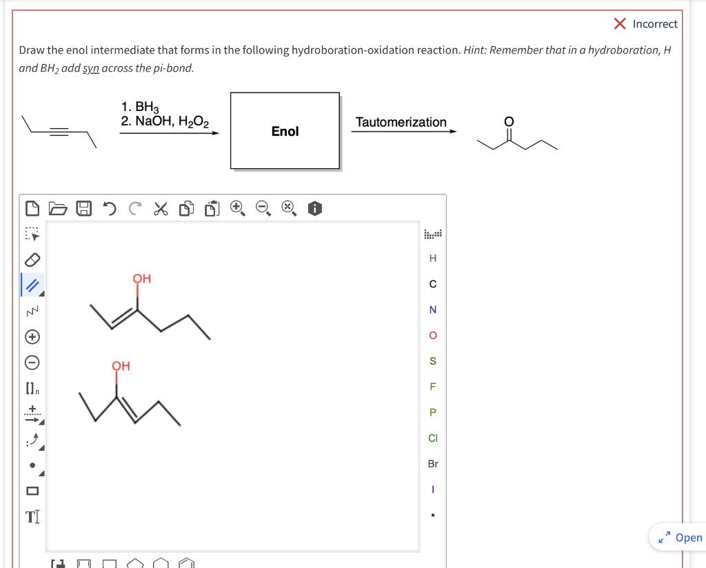 Solved Draw the enol intermediate that forms in the | Chegg.com