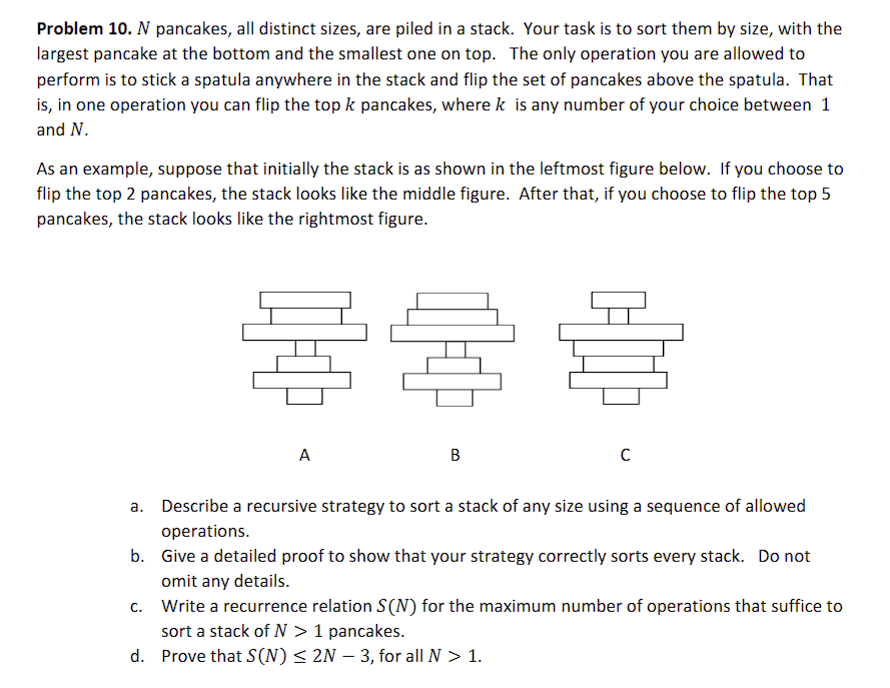 Solved DIscrete Math/structures ProblemN ﻿pancakes, all | Chegg.com