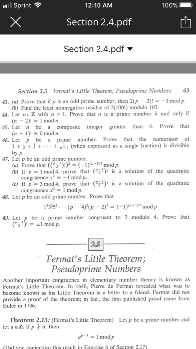 Solved .111 Sprint? 12:10 AM 100% Section 2.4.pdf Section | Chegg.com