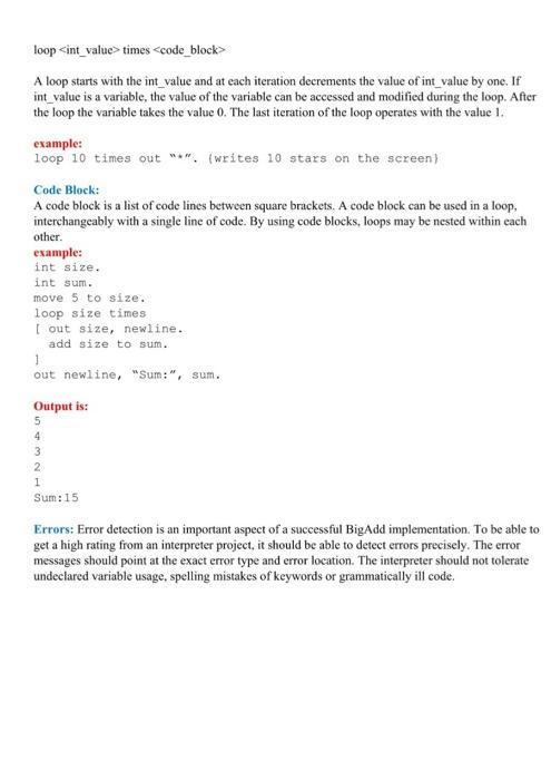 Solved Writing a lexical analyzer for the BigAdd Language | Chegg.com