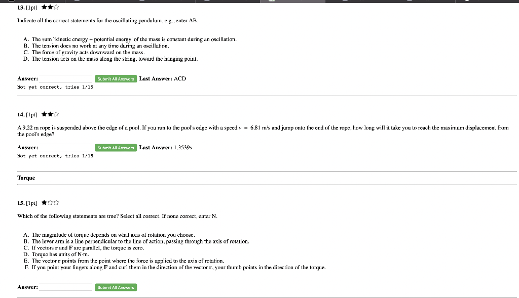 Solved Indicate all the correct statements for the | Chegg.com