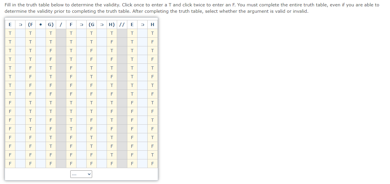 Fill in the truth table below to determine the | Chegg.com