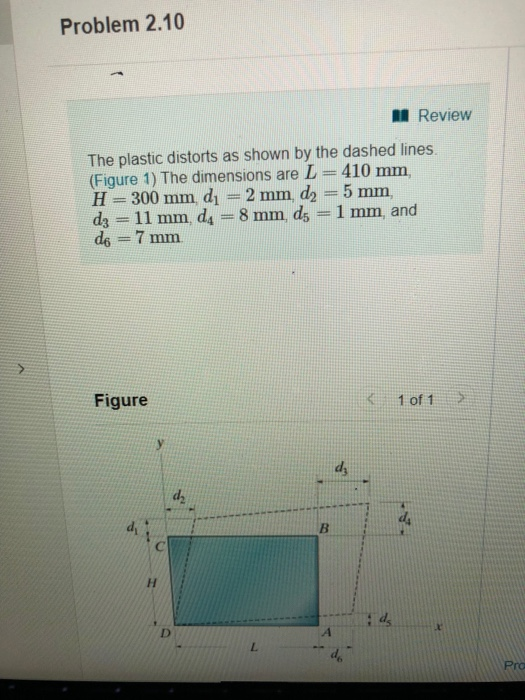 Solved Problem 2.10 Review The plastic distorts as shown by | Chegg.com