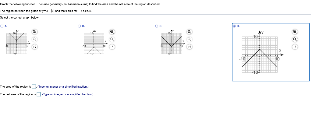 Solved Graph the following function. Then use geometry (not | Chegg.com