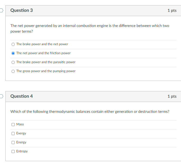 Solved The net power generated by an internal combustion | Chegg.com