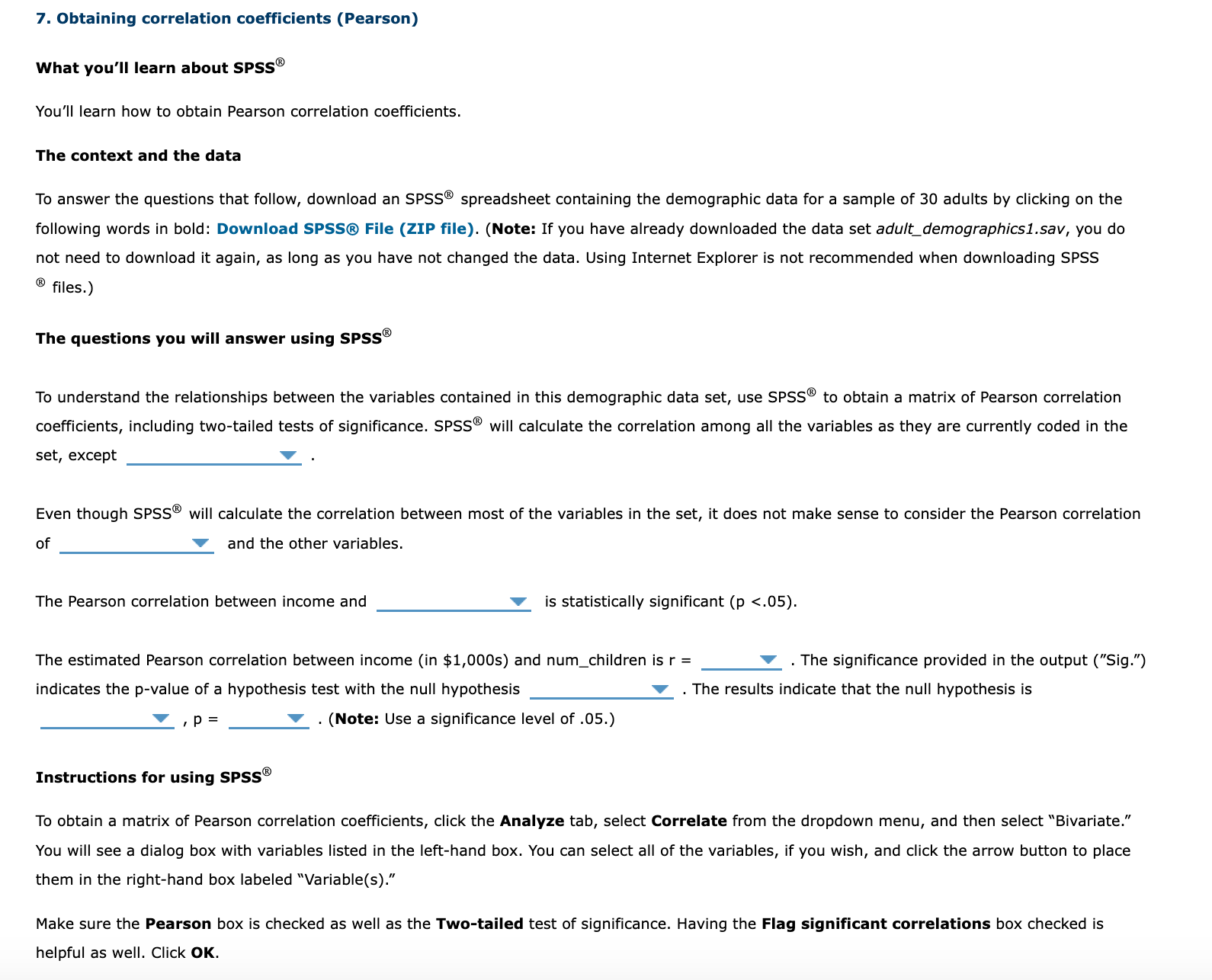 Solved Obtaining correlation coefficients (Pearson)What | Chegg.com