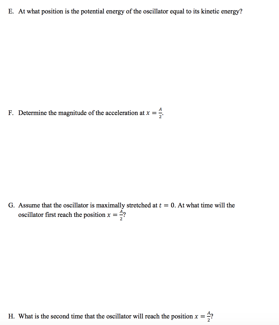 Solved Problem 1: Mass on a spring A 2 kg mass, attached to | Chegg.com