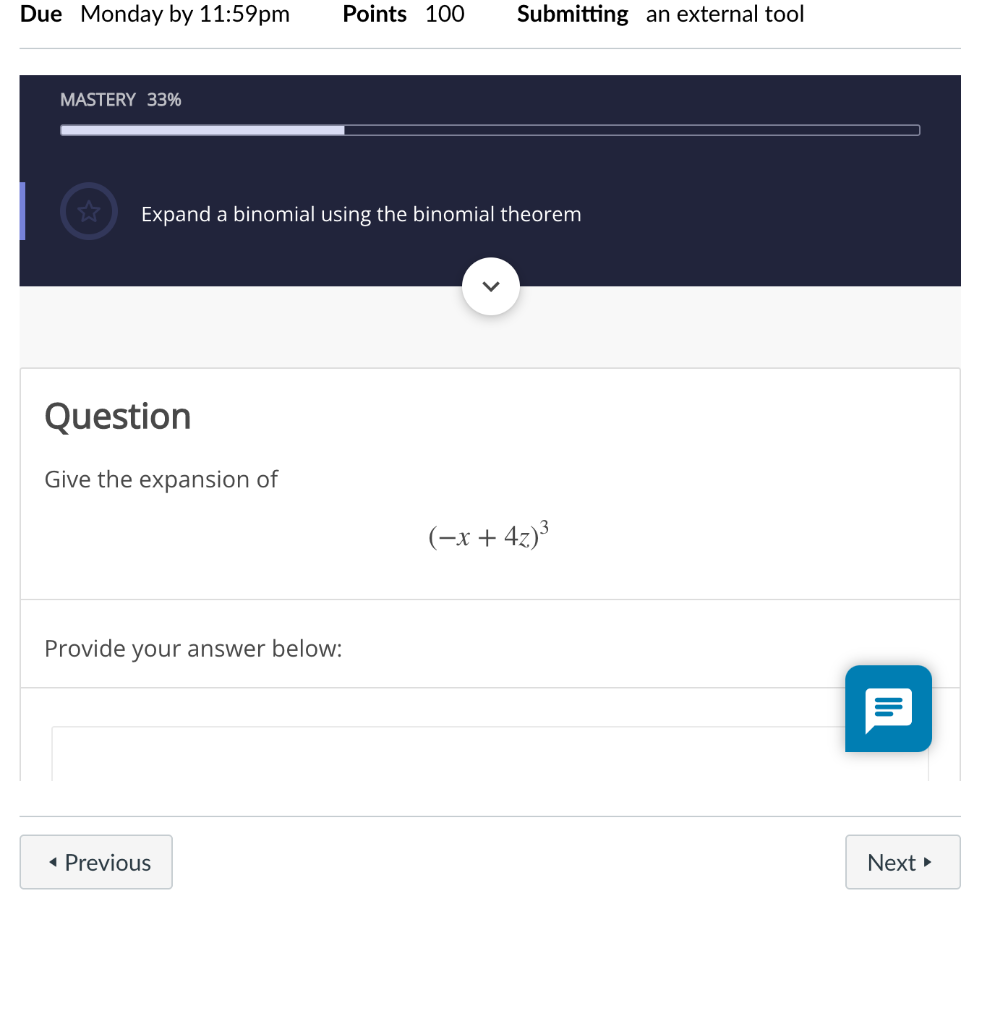 Solved Due Monday by 11:59pm Points 100 Submitting an | Chegg.com
