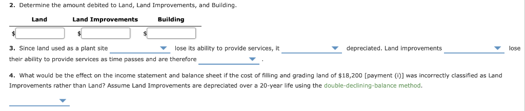 Solved 1. Assign each payment and receipt to Land | Chegg.com