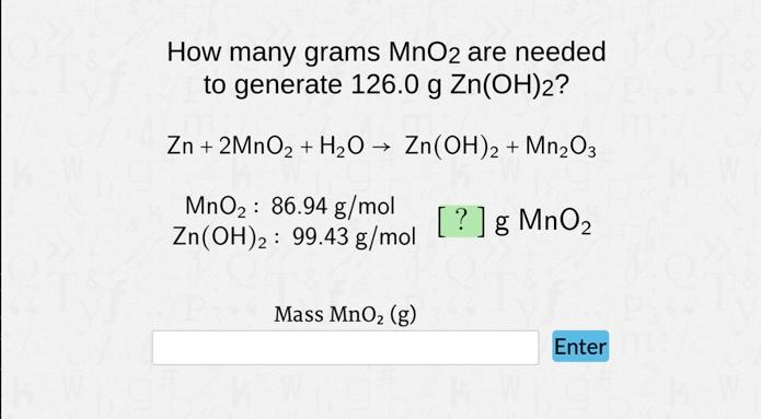 Solved How many grams MnO2 are needed to generate 126.0 | Chegg.com