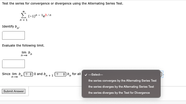 Solved Test the series for convergence or divergence using | Chegg.com