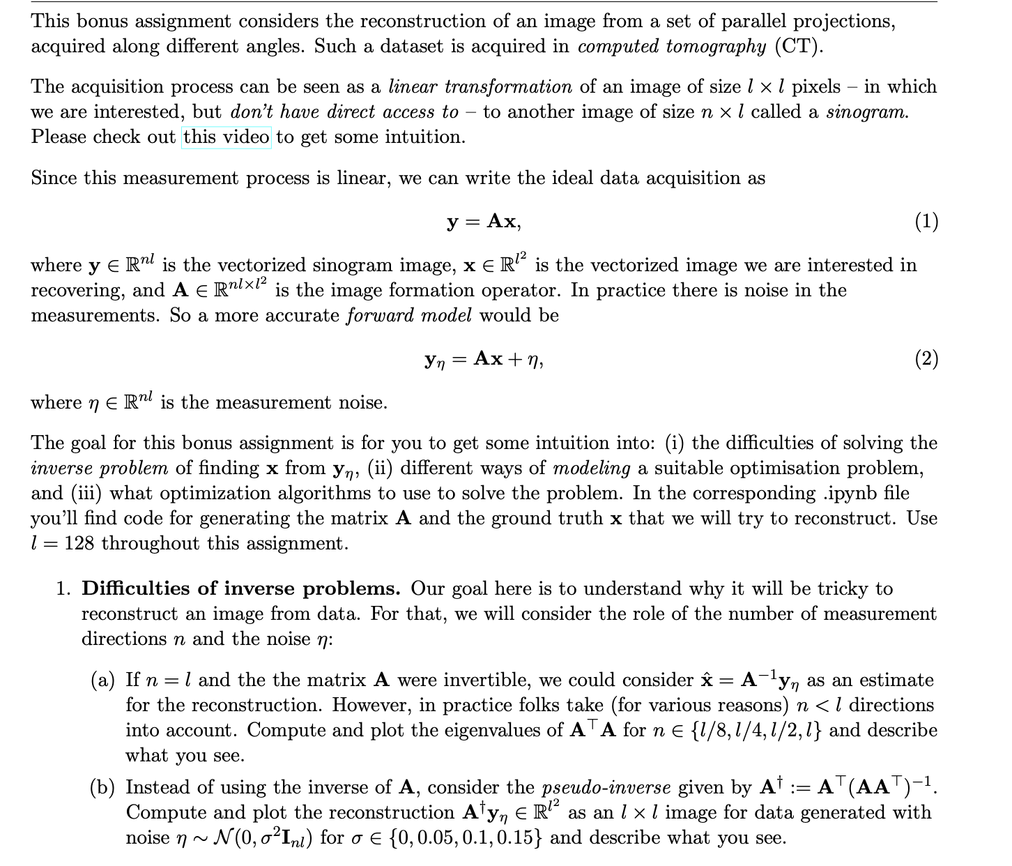 Solved This bonus assignment considers the reconstruction | Chegg.com