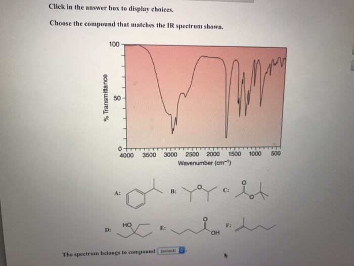 Solved Click in the answer box to display choices Choose the | Chegg.com