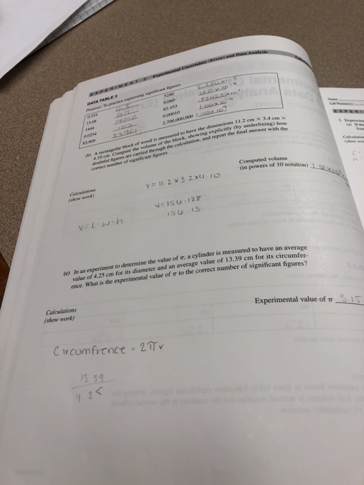 exPERIMENT Experimental Uncertainty (Error) and Data | Chegg.com