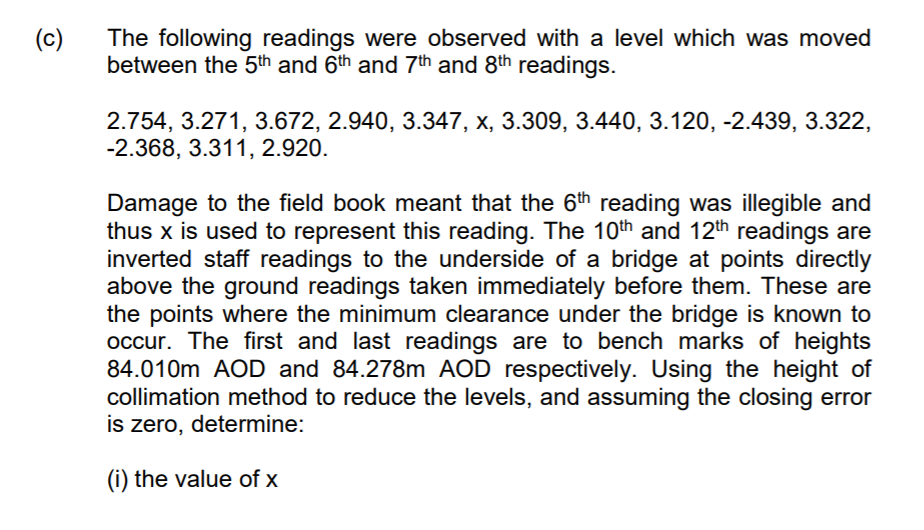 (a) Briefly explain how levelling is carried out and | Chegg.com
