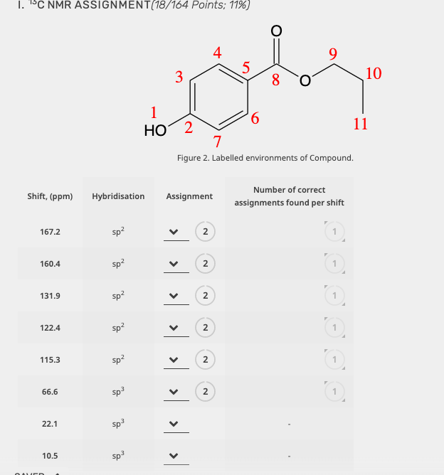 H. 1H NMR ASSIGNMENT (12/164 Points; 7%) Figure 1. | Chegg.com