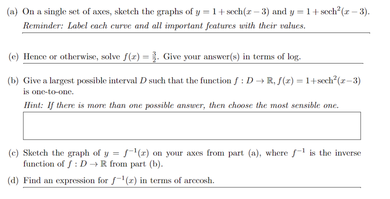 Solved a) On a single set of axes, sketch the graphs of | Chegg.com