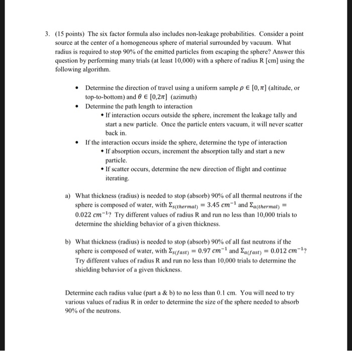 3. (15 points) The six factor formula also includes | Chegg.com