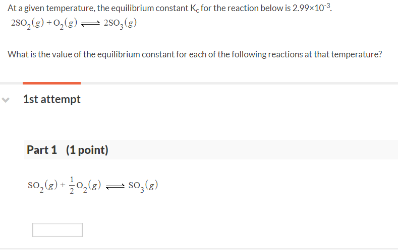 Solved At a given temperature, the equilibrium constant Kc | Chegg.com