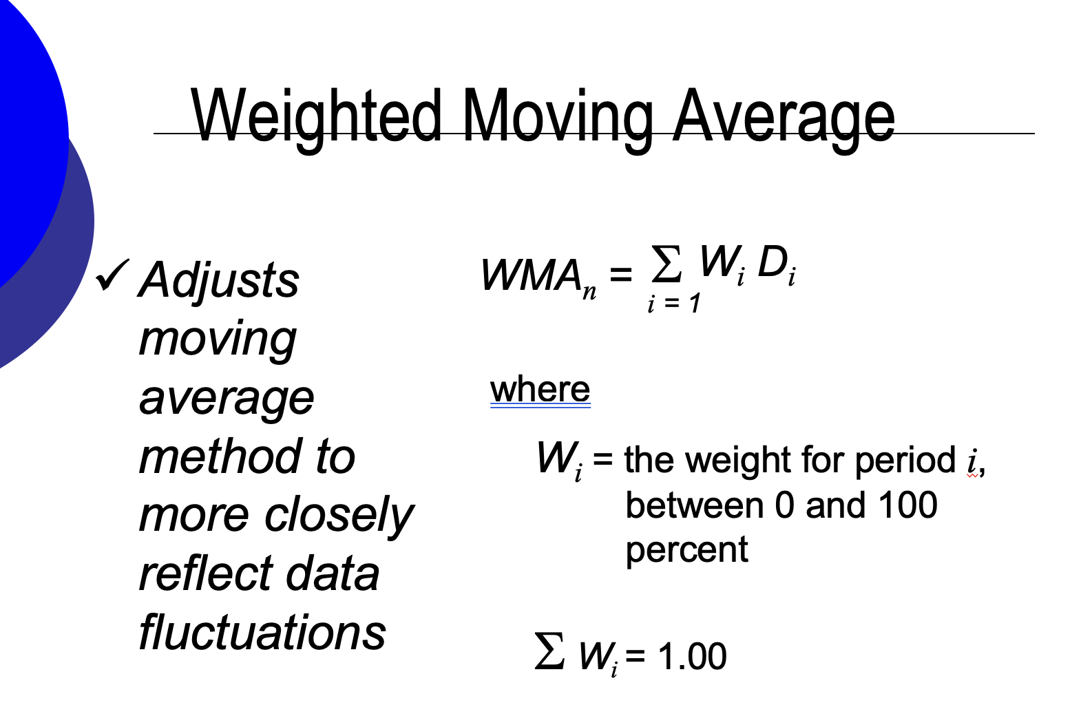 Exponential Smoothing Averaging method Weights | Chegg.com