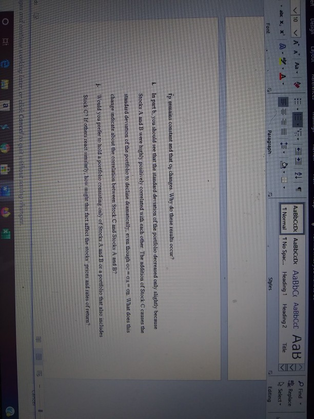 Solved Design Layout References Mailings Review View Help | Chegg.com