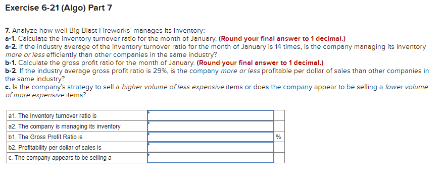 Solved Required information Exercise 6-21 (Algo) Complete | Chegg.com