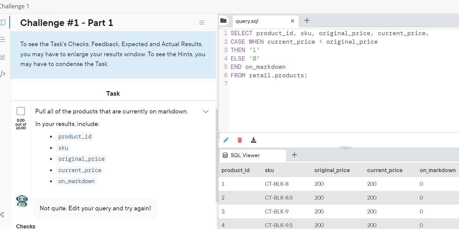 Solved Not quite. Edit your query and try again! | Chegg.com