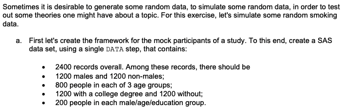 Solved Sometimes it is desirable to generate some random | Chegg.com