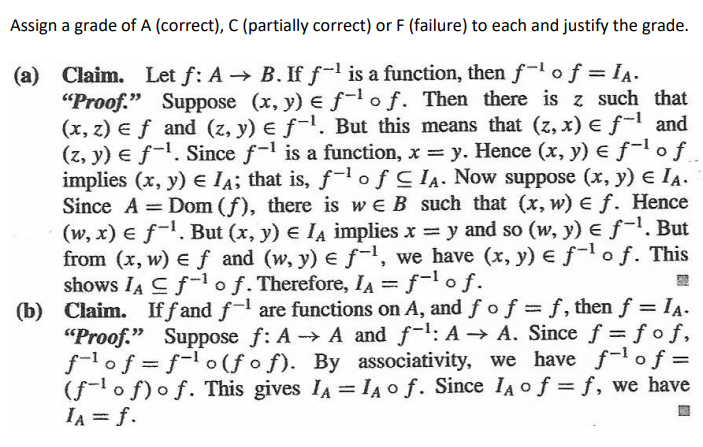 Solved Assign a grade of A (correct), C (partially correct) | Chegg.com