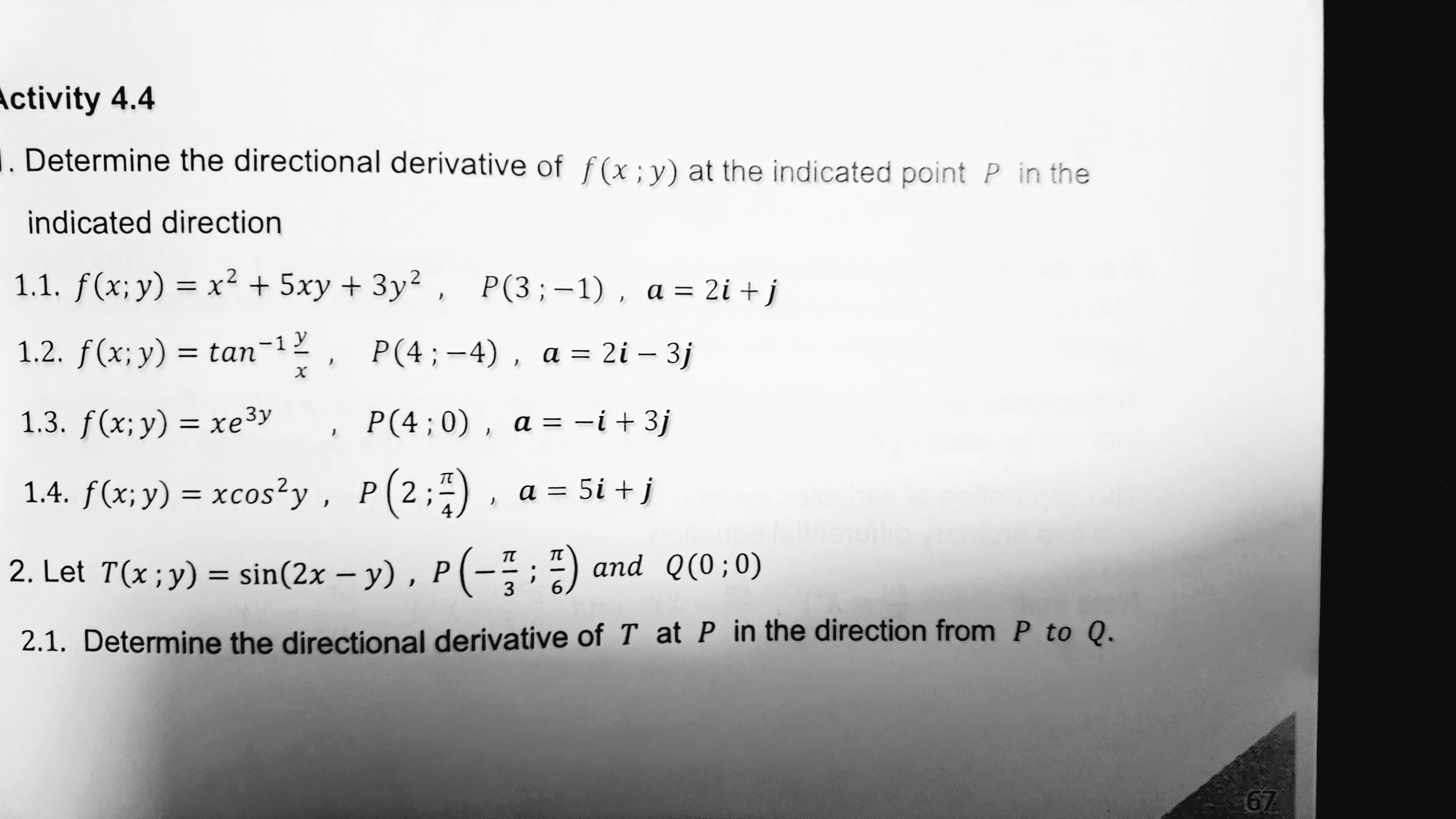 Solved Determine the directional derivative of f(x;y) at the | Chegg.com