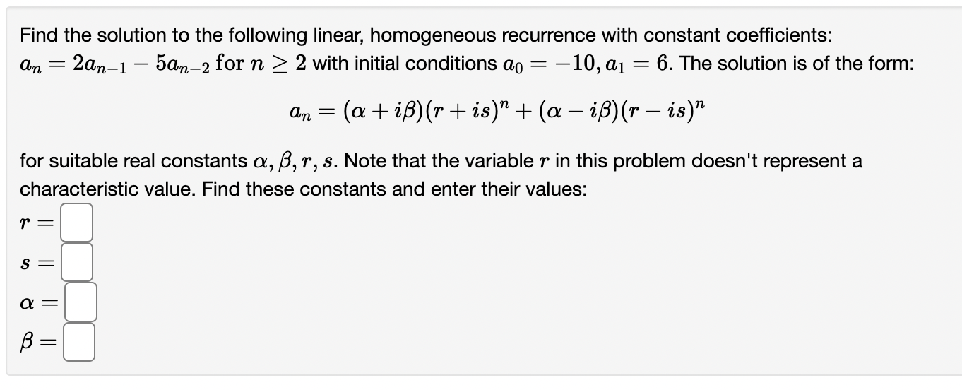 [solved] Find The Solution To The Following Linear Homoge