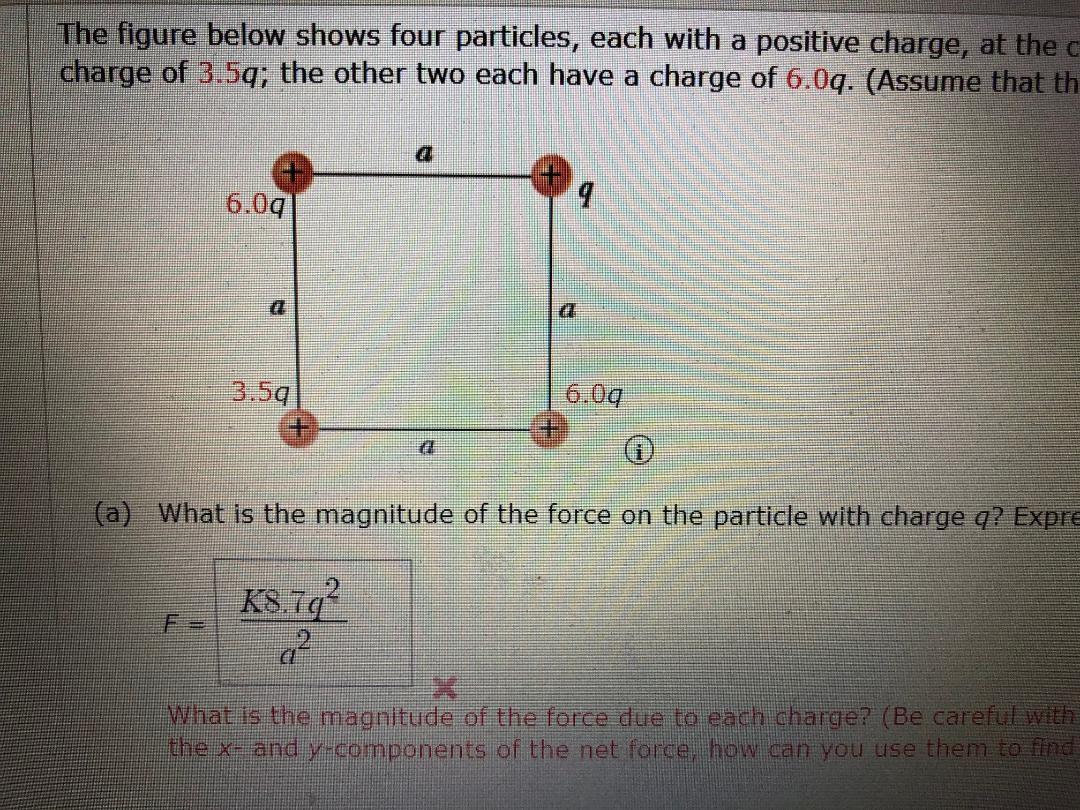 Solved The figure below shows four particles, each with a | Chegg.com