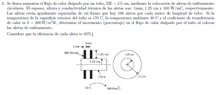 3. Se desea aumentar el flujo de calor disipado por | Chegg.com