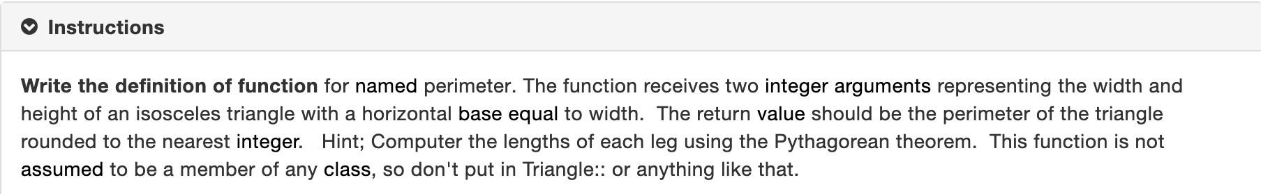 Solved Write the definition of function for named perimeter. | Chegg.com