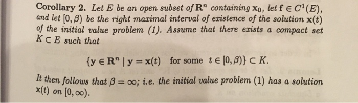 Solved 2 4 The Maximal Interval Of Existence The Fundamental