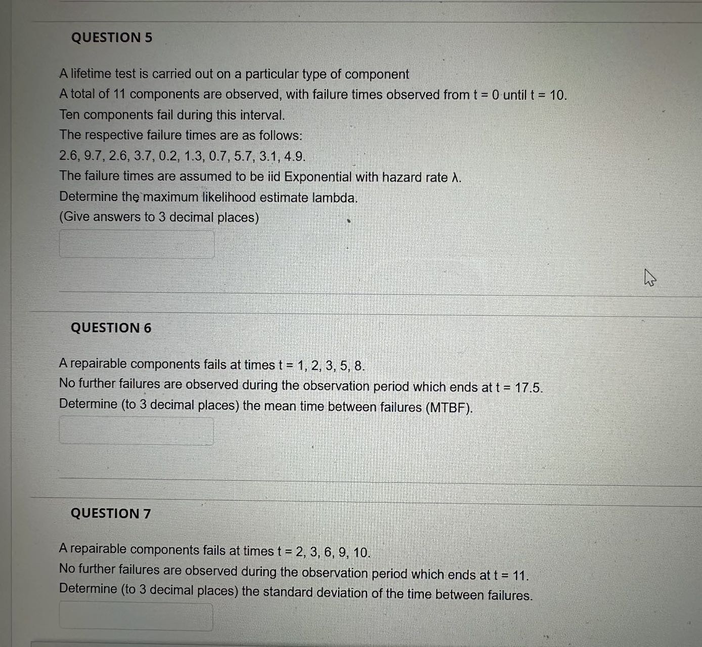 Solved A system has reliability function | Chegg.com