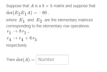 Solved Suppose that A is a 5 x 5 matrix and suppose that | Chegg.com