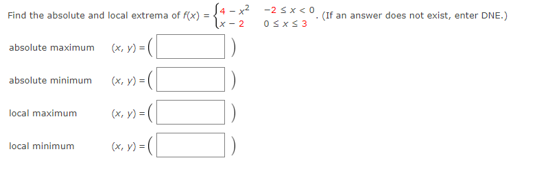 Solved Find the absolute and local extrema of | Chegg.com